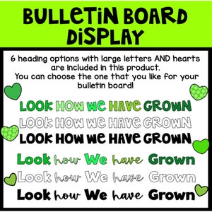 End of Year Look How I Have Grown Craft Bulletin Board Idea - Etsy