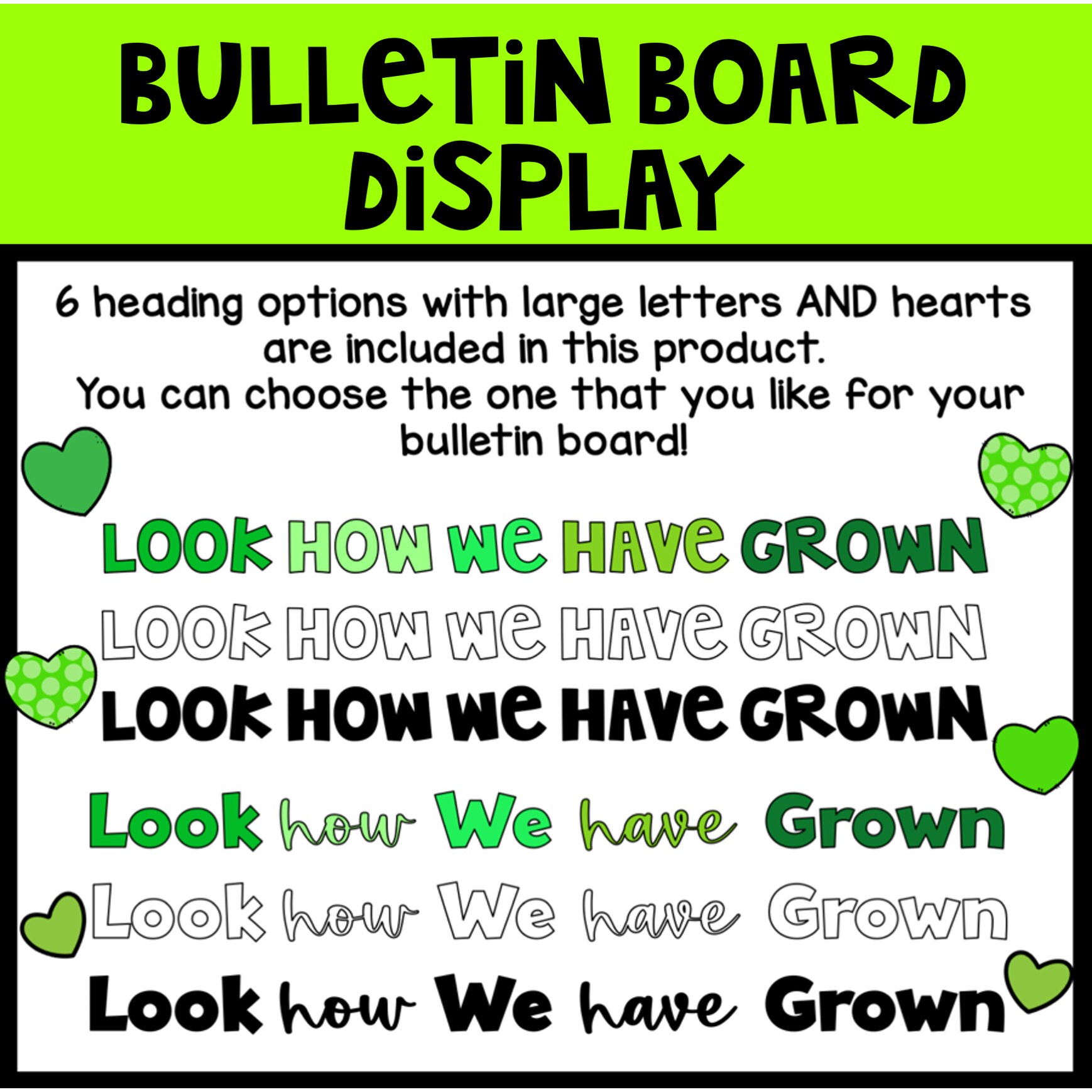 End of Year Look How I Have Grown Craft Bulletin Board Idea - Etsy