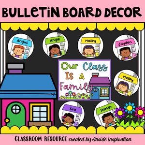 Back to School Bulletin Board Our Class is A Family Door Decor - Etsy