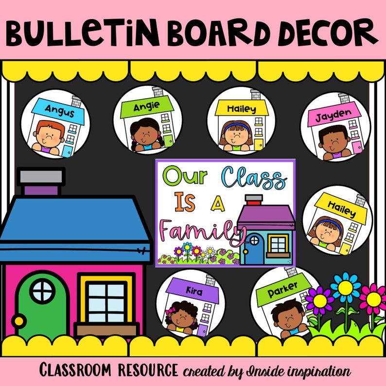Back to School Bulletin Board Our Class is A Family Door Decor - Etsy