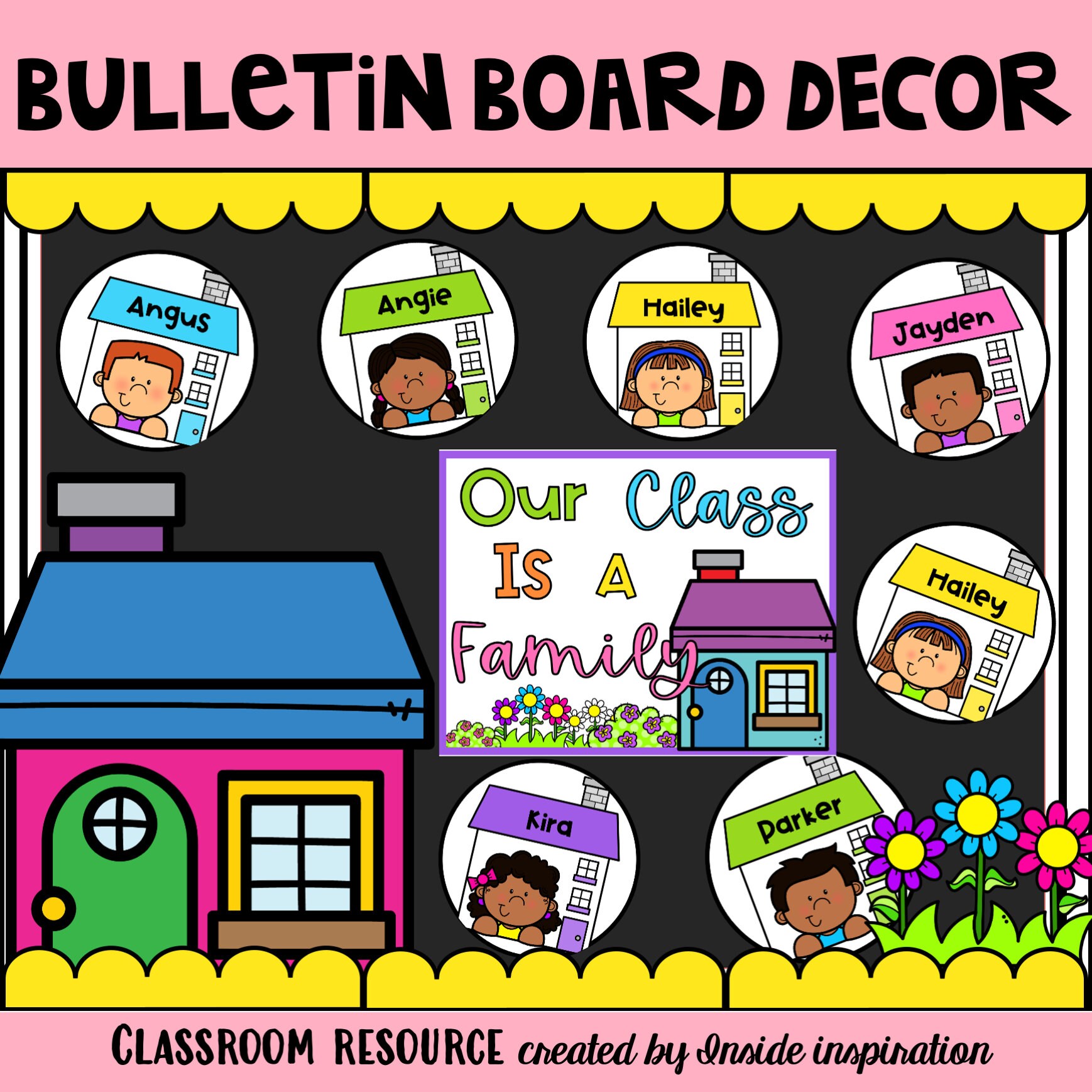 Back to School Bulletin Board Our Class is A Family Door Decor - Etsy