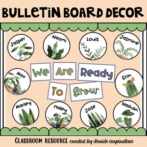 Back to School Bulletin Board We Are Ready to Grow Plant-themed Door ...