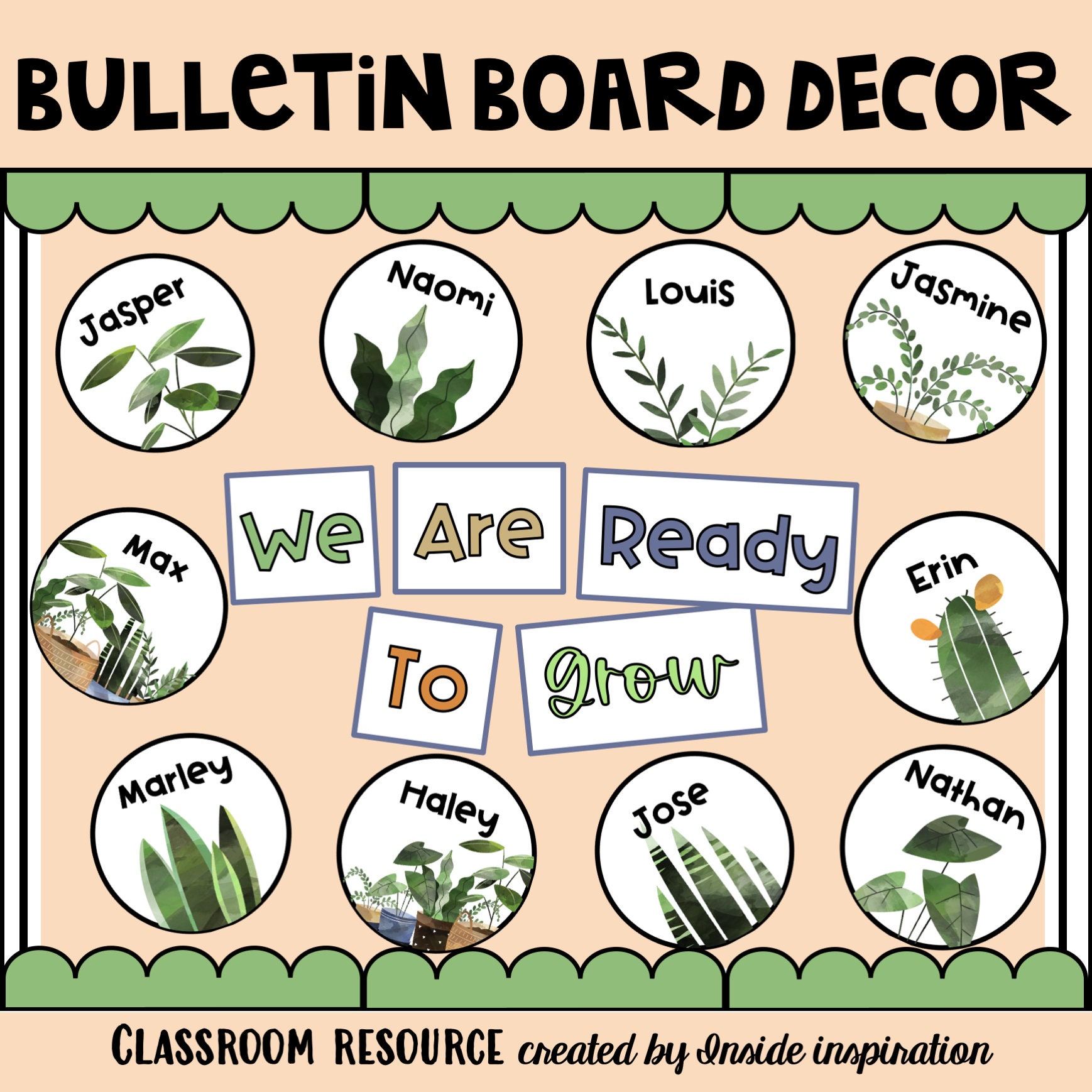 Back to School Bulletin Board We Are Ready to Grow Plant-themed Door ...