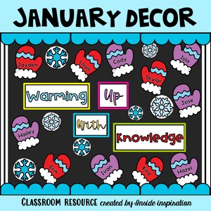 Winter Mitten Themed Monthly Classroom Decor Bulletin Board Idea ...