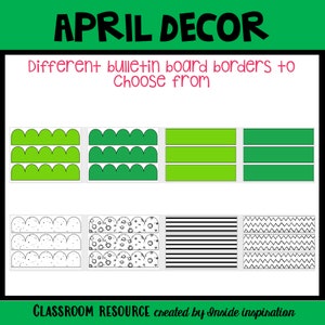 Hoppy Frog Themed Monthly Classroom Decor Bulletin Board Idea-april - Etsy