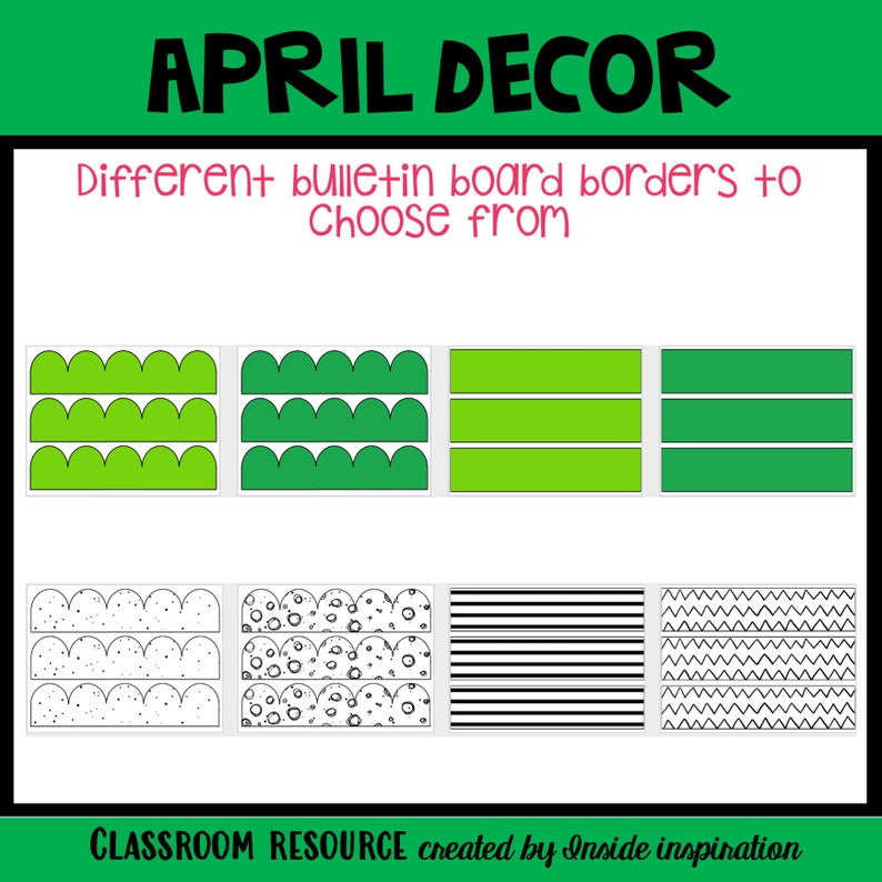 Hoppy Frog Themed Monthly Classroom Decor Bulletin Board Idea-april - Etsy