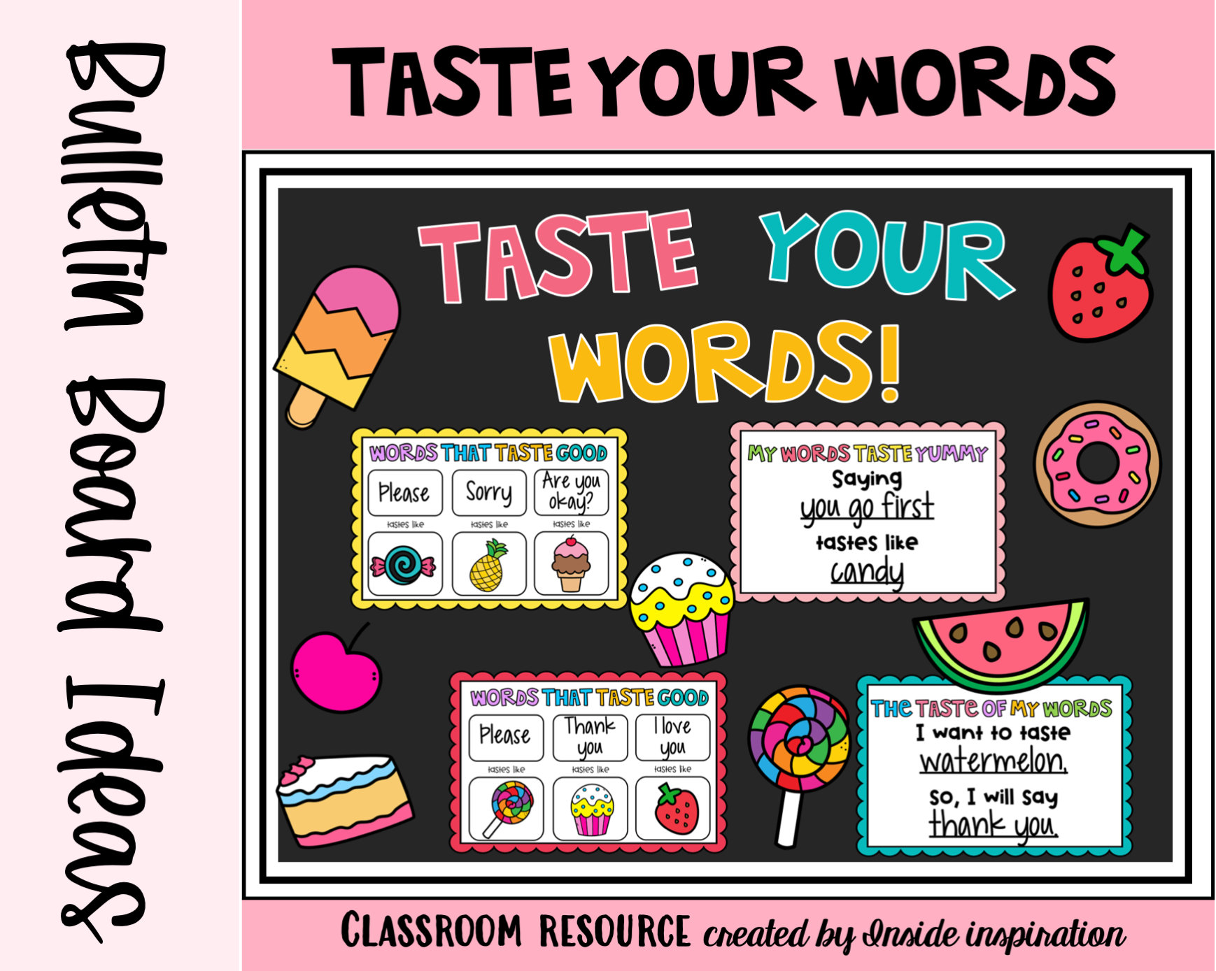 Taste Your Words Kindness SEL Bulletin Board Idea Book Companion - Etsy