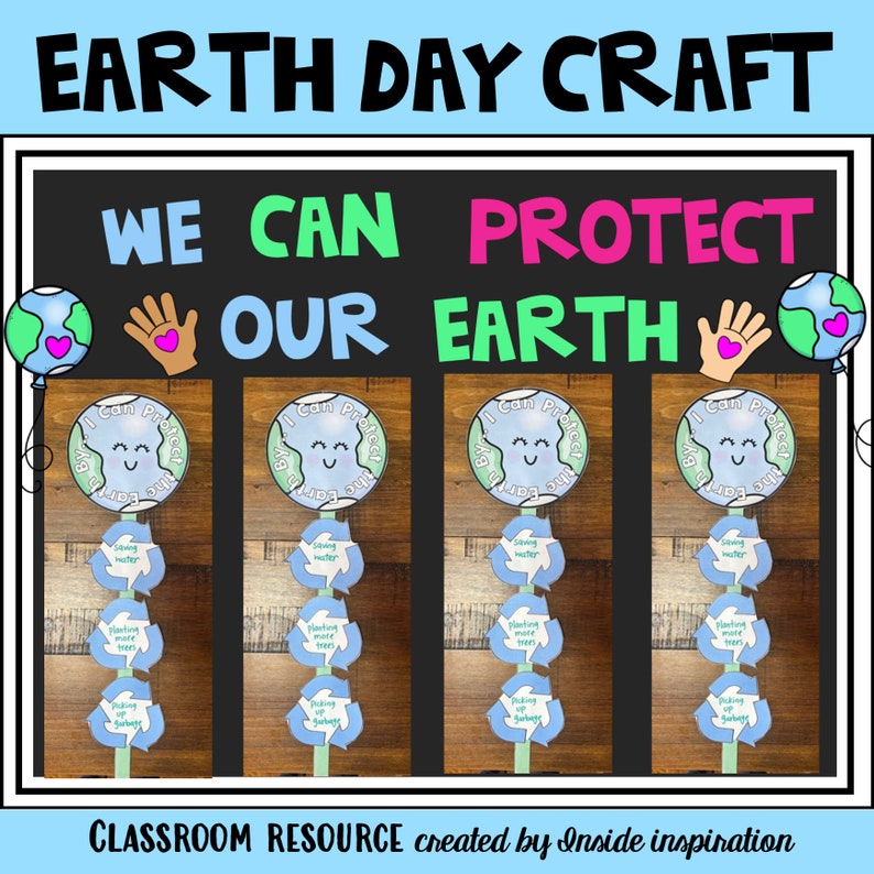 Earth Day Craft Simple Writing Bulletin Board Idea - Etsy