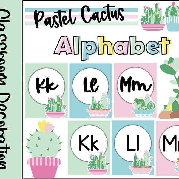 Cactus Classroom Decor - Etsy