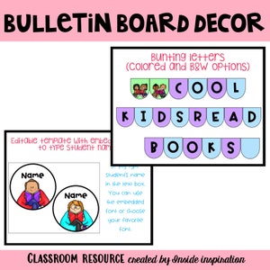 Reading Kids Library Bulletin Board Idea Classroom Door Decor - Etsy