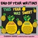 End of Year Bulletin Board This Year Was Sweet Writing Craft- Pineapple ...