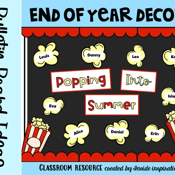 Popcorn Bulletin Board - Etsy