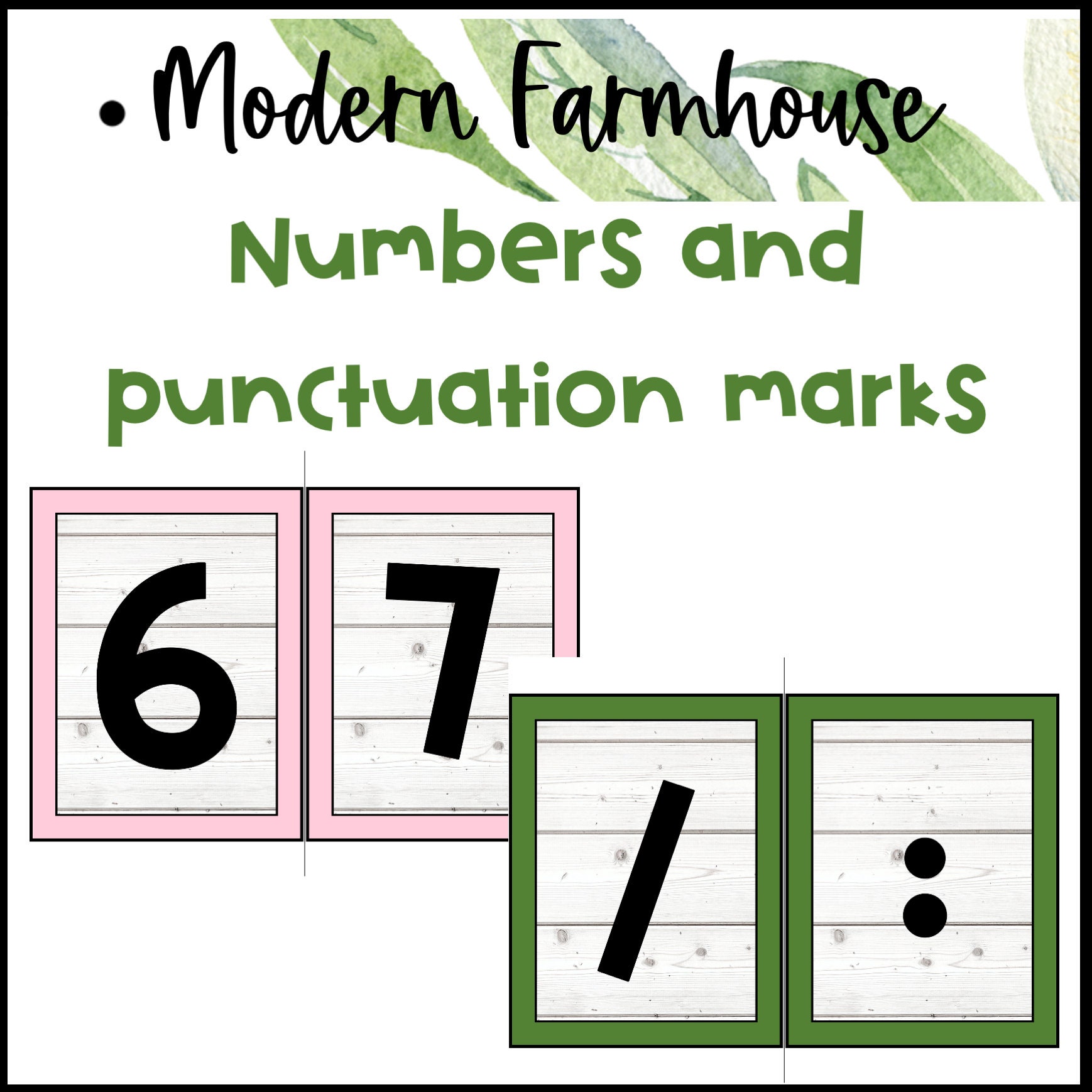 Modern Farmhouse Bulletin Board Letters Display Classroom Decoreditable ...