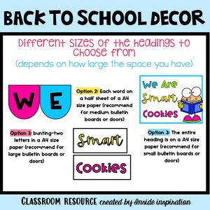 Back to School Bulletin Board Idea Smart Cookies Door Decor -september ...
