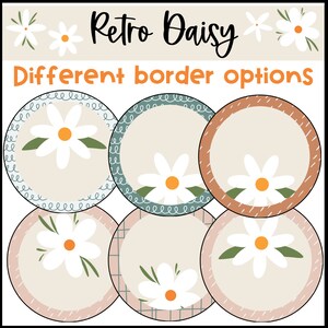 Retro Boho Daisy Themed Door Display Calming Classroom Decor⎮editable ...