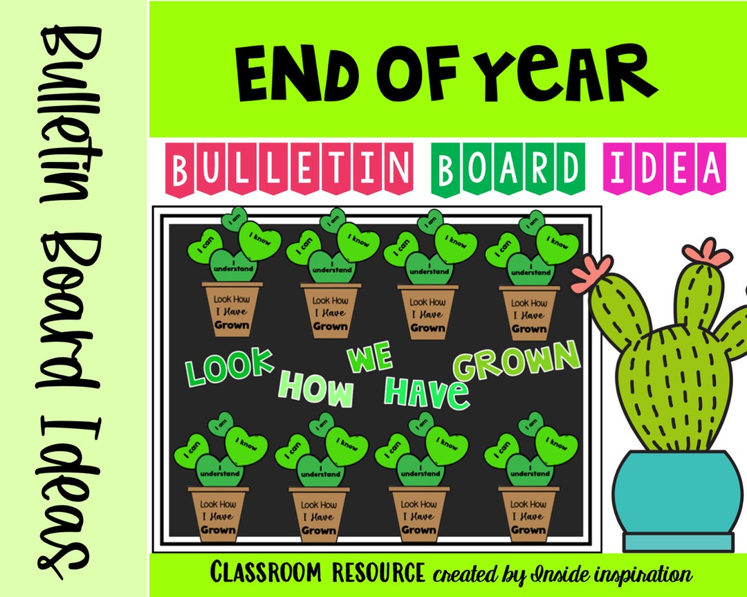 End of Year Look How I Have Grown Craft Bulletin Board Idea - Etsy