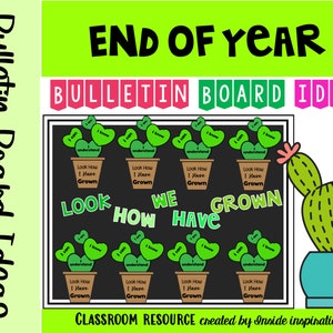 End of Year Look How I Have Grown Craft Bulletin Board Idea - Etsy
