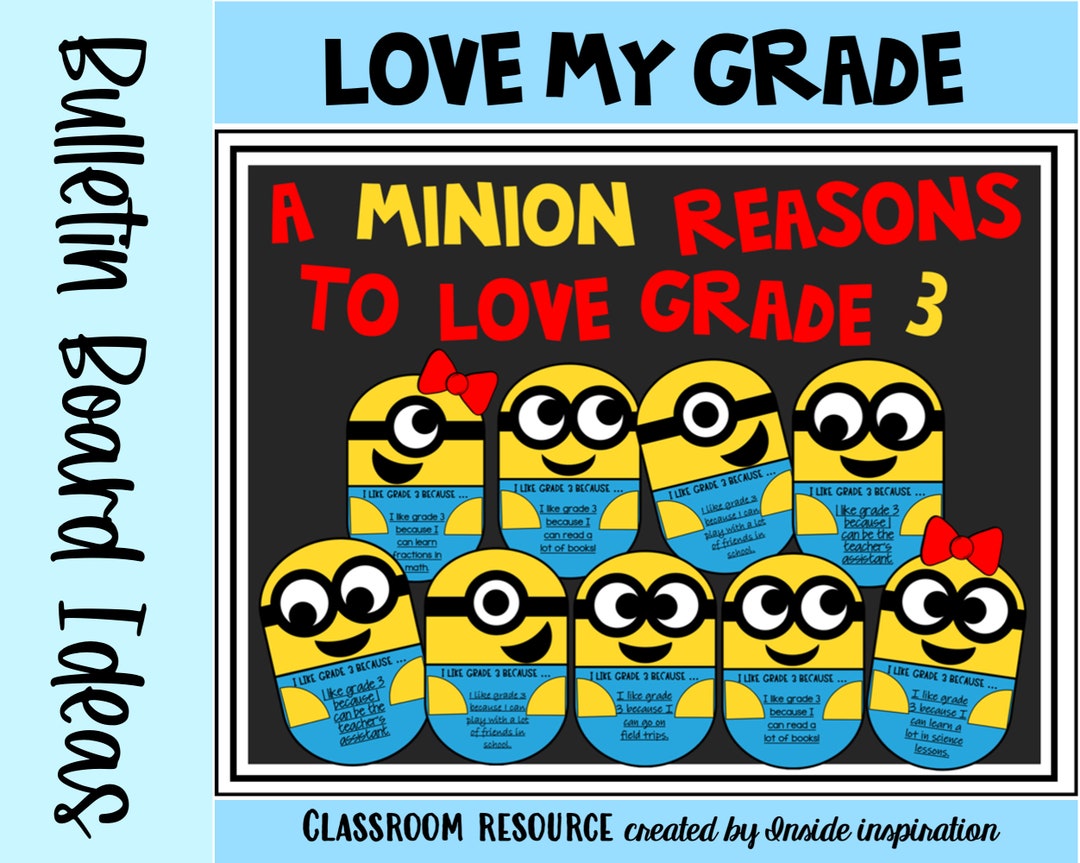 Minion Theme Back to School Bulletin Board A Minion Reasons to Love ...
