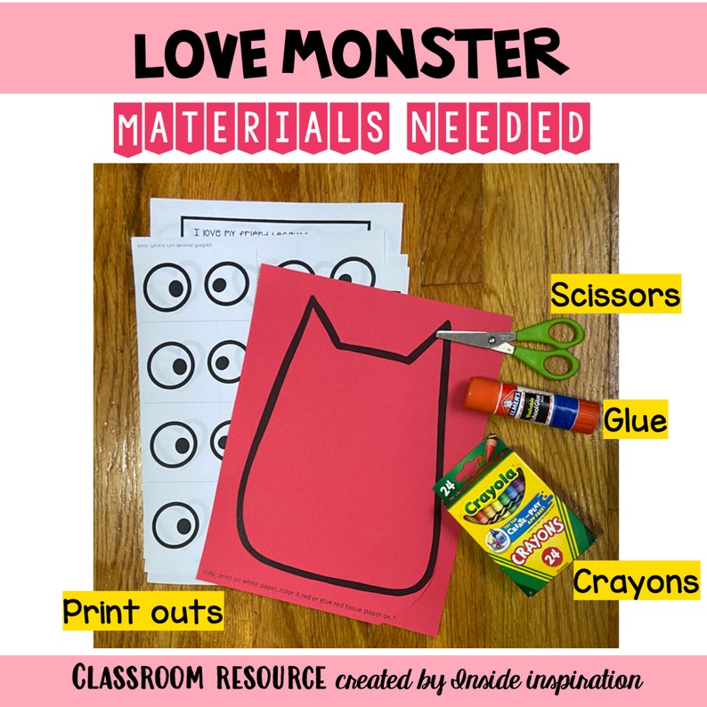 Love Monster Book Writing Craftivity Valentine's Day Bulletin Board Kit ...