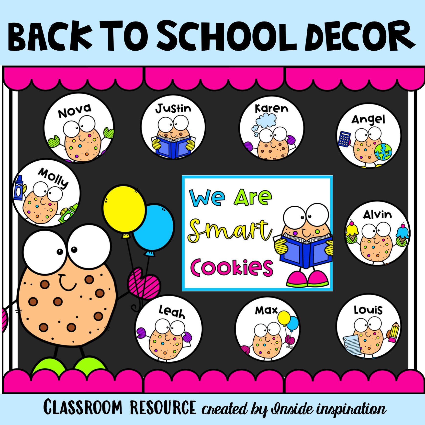 Back to School Bulletin Board Idea Smart Cookies Door Decor september ...