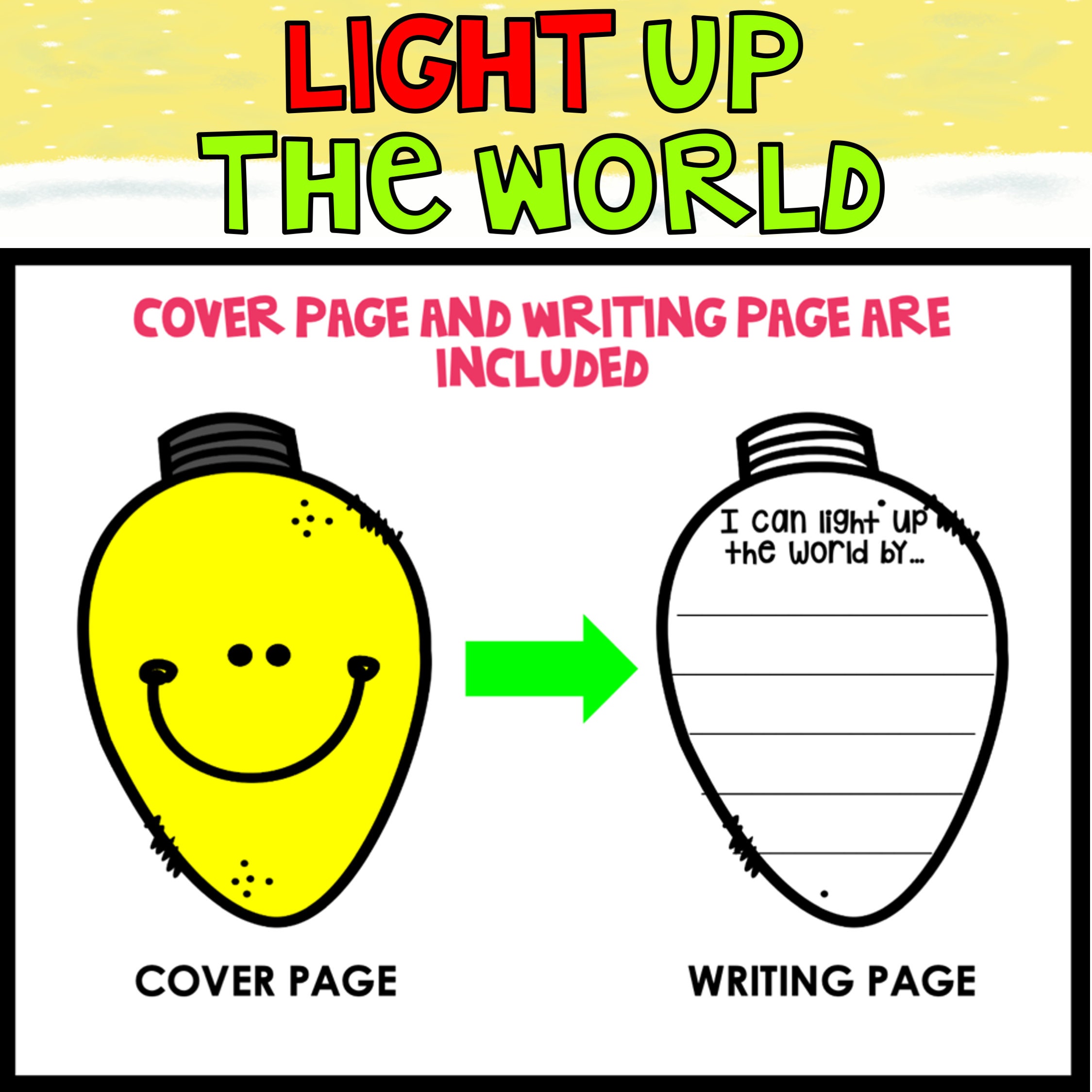 We Can Light up the World Christmas Holiday Bulletin Board Kit - Etsy