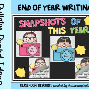 End of Year Writing Snapshots of This Year Camera Craftivity Bulletin ...