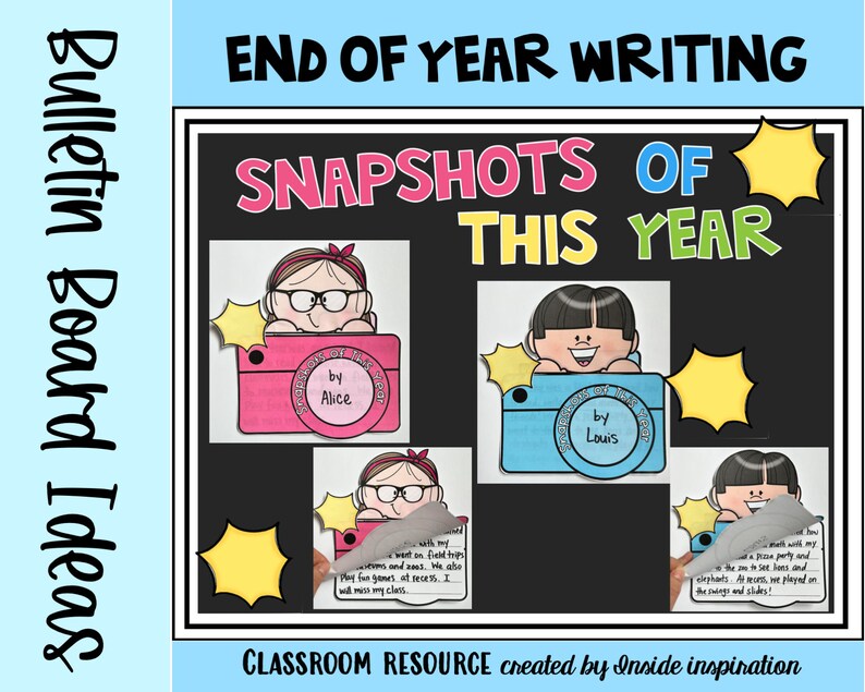 End of Year Writing Snapshots of This Year Camera Craftivity Bulletin ...