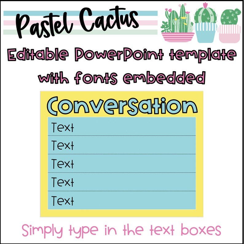 Pastel Cactus Themed CHAMPS Posters Classroom Decor⎮editable - Etsy