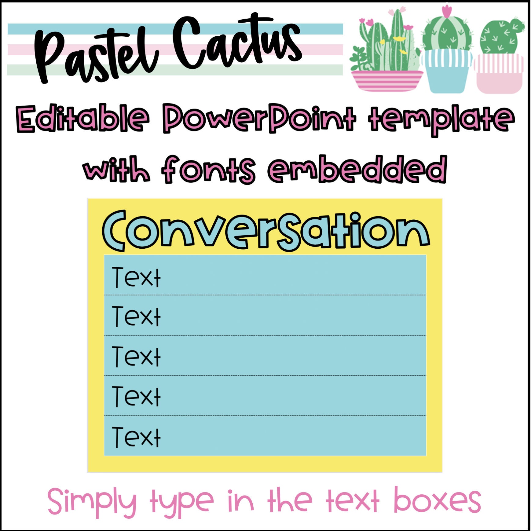 Pastel Cactus Themed CHAMPS Posters Classroom Decor⎮editable - Etsy