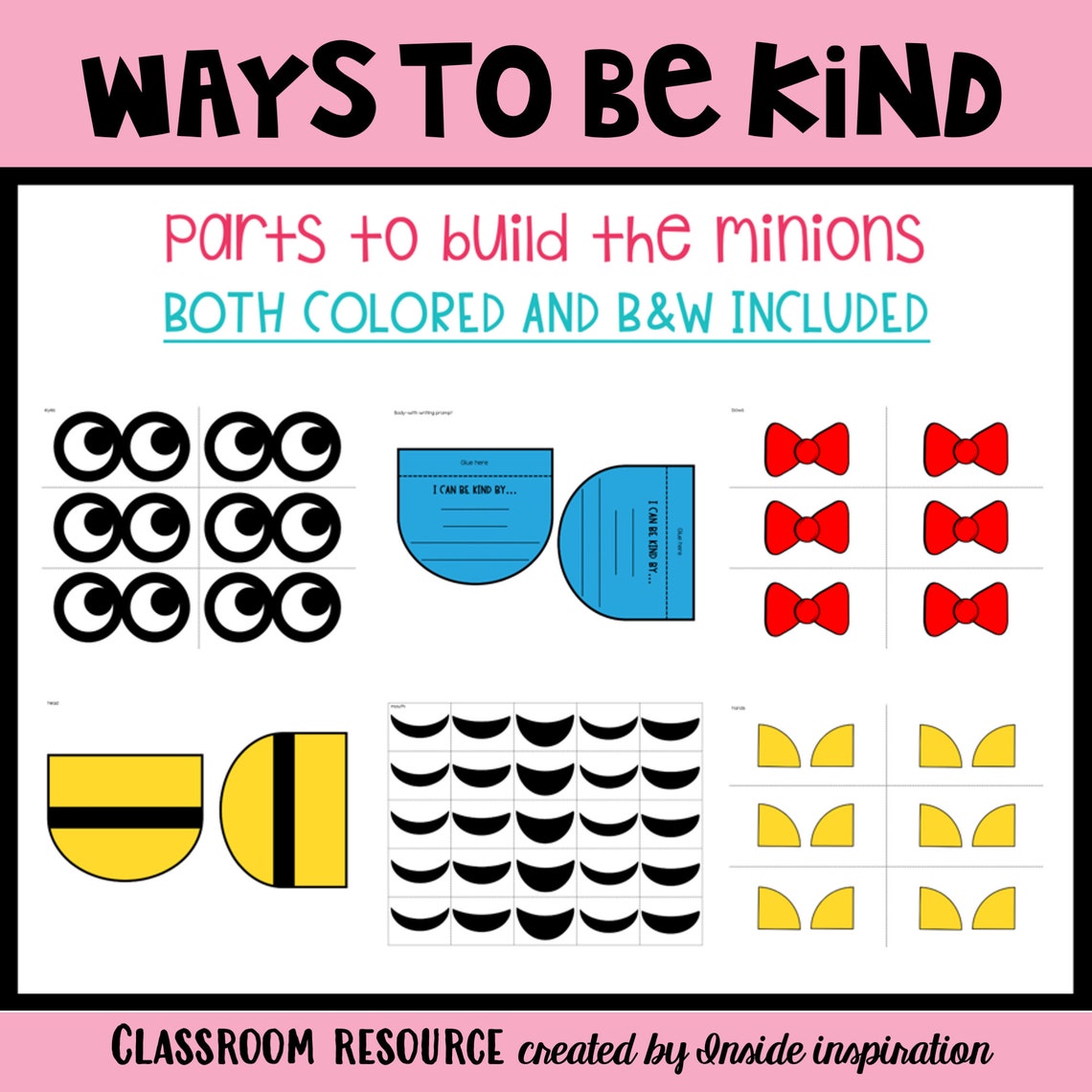 Minion Theme Kindness Bulletin Board, A Minion Ways to Be Kind - Etsy