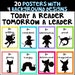 Classroom Library Posters With Book Character Silhouettes and Quotes ...