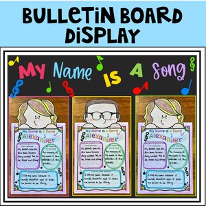 Your Name is a Song Book Companion Activity Bulletin Board Idea for ...