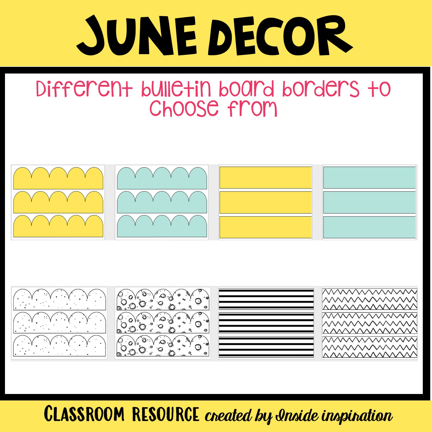 Lemon Themed Monthly Classroom Decor Bulletin Board Idea-june - Etsy