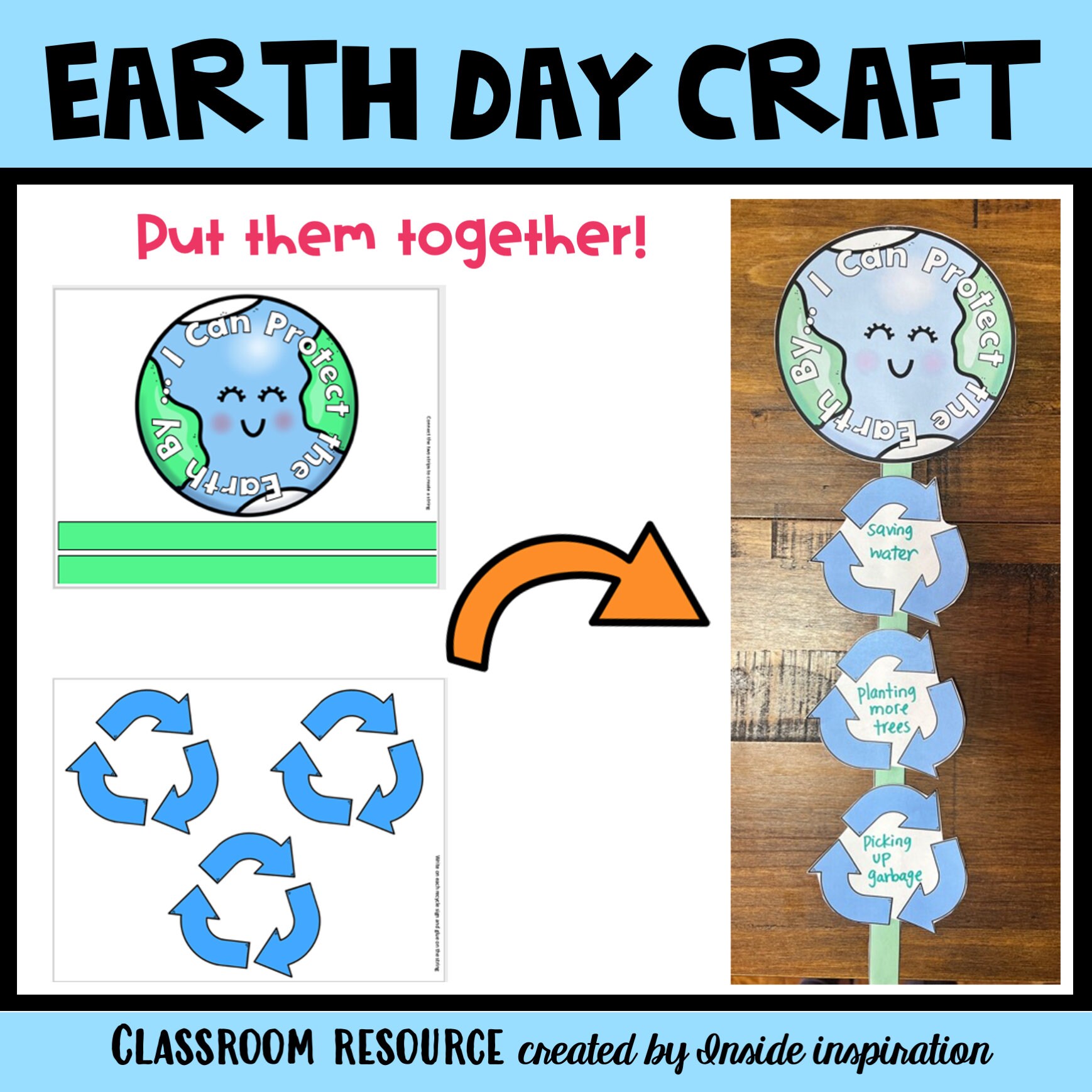 Earth Day Craft Simple Writing Bulletin Board Idea - Etsy