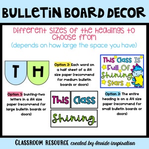 Back to School Bulletin Board This Class is Full of Shining Stars Door ...