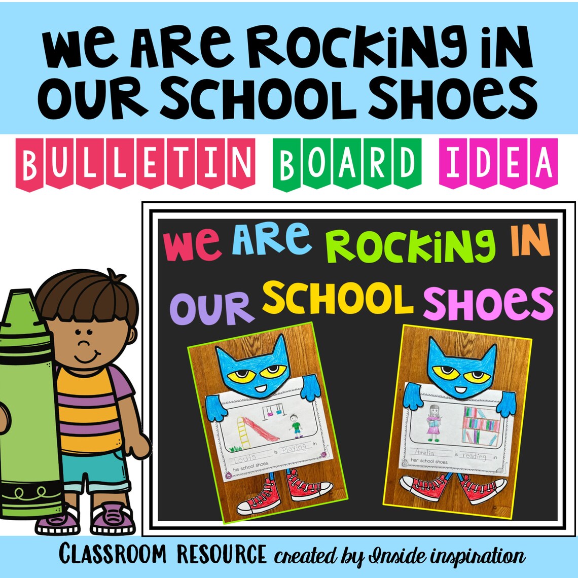 Pete the Cat: Rocking in My School Shoes Craftivity Craft Bulletin ...