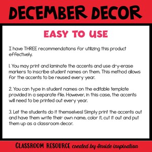 Snowman Themed Monthly Classroom Decor Bulletin Board Idea-december - Etsy