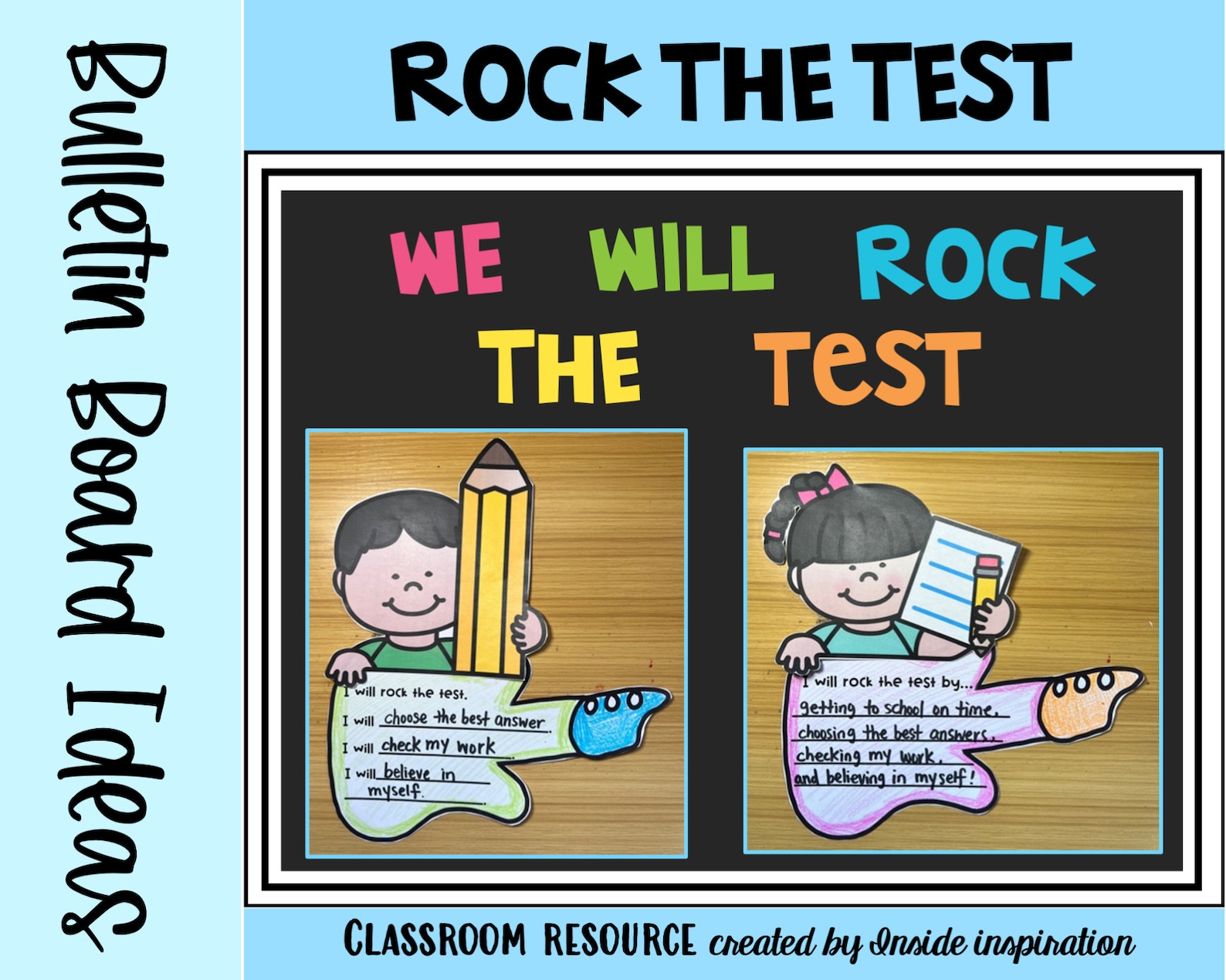 We Will Rock the Test Bulletin Board Idea Test Motivation - Etsy