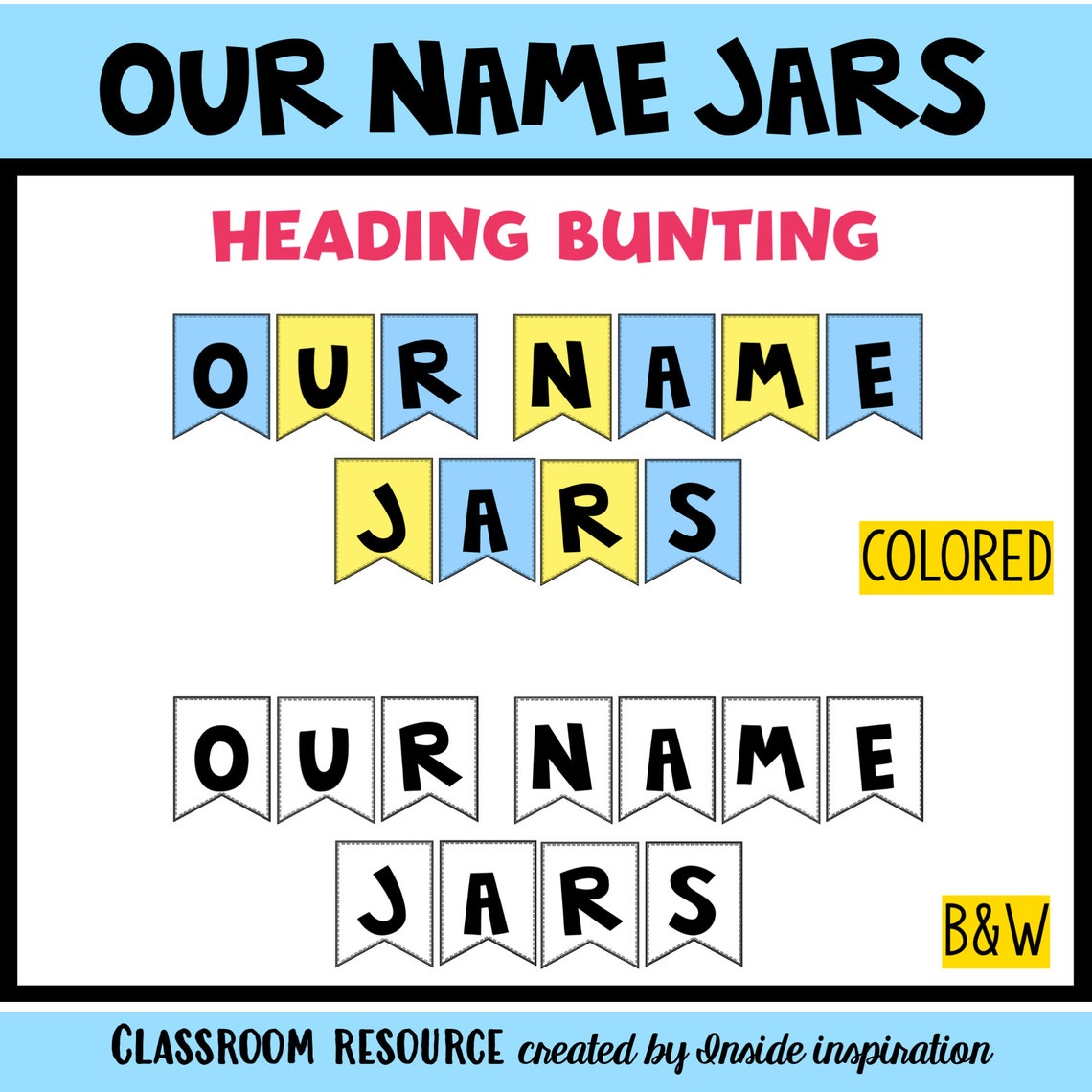 The Name Jar Book Companion Activity for Bulletin Board Back to School ...