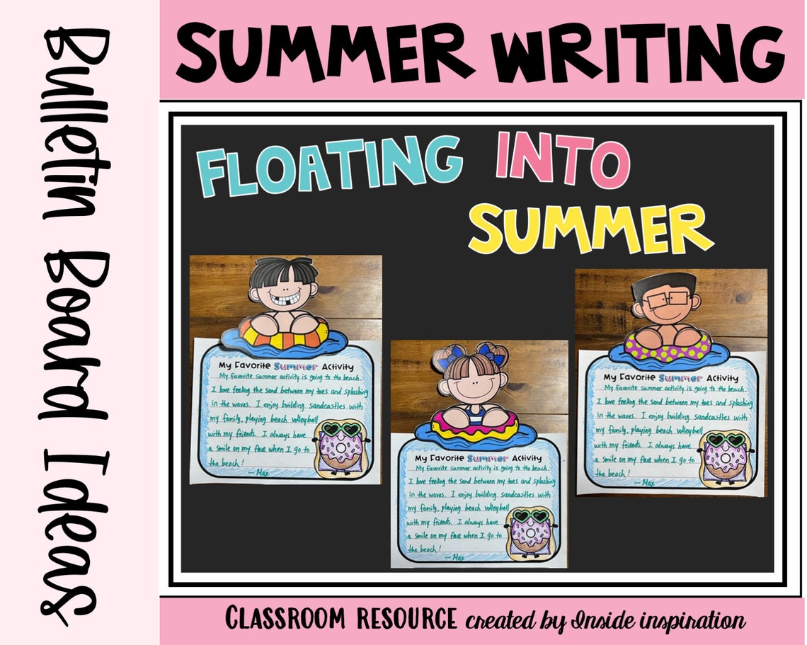 Floating Into Summer Floatie-themed Summer Craftivity Bulletin Board ...