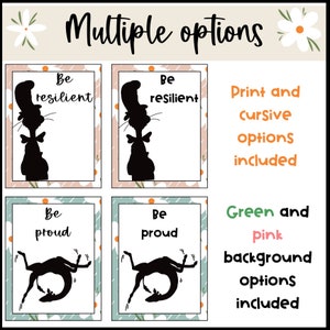 Retro Boho Daisy Classroom Library Posters With Book Character ...