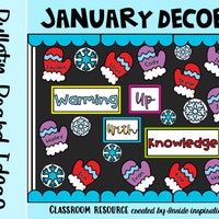 Winter Bulletin Board | January Bulletin Board With Student Photos ...