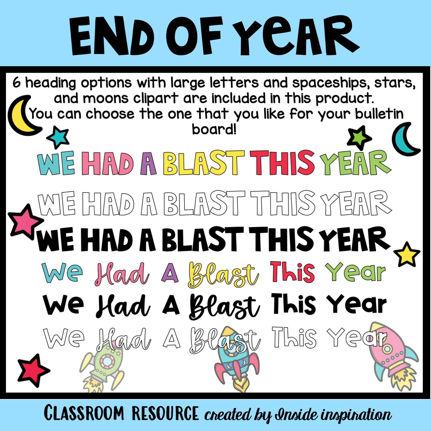 We Had a Blast This Year Writing Craft End of Year Rocket Theme ...
