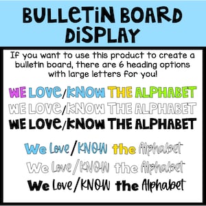 Alphabet Letter Crafts Printables Upper Case Letters A-Z Bulletin Board ...