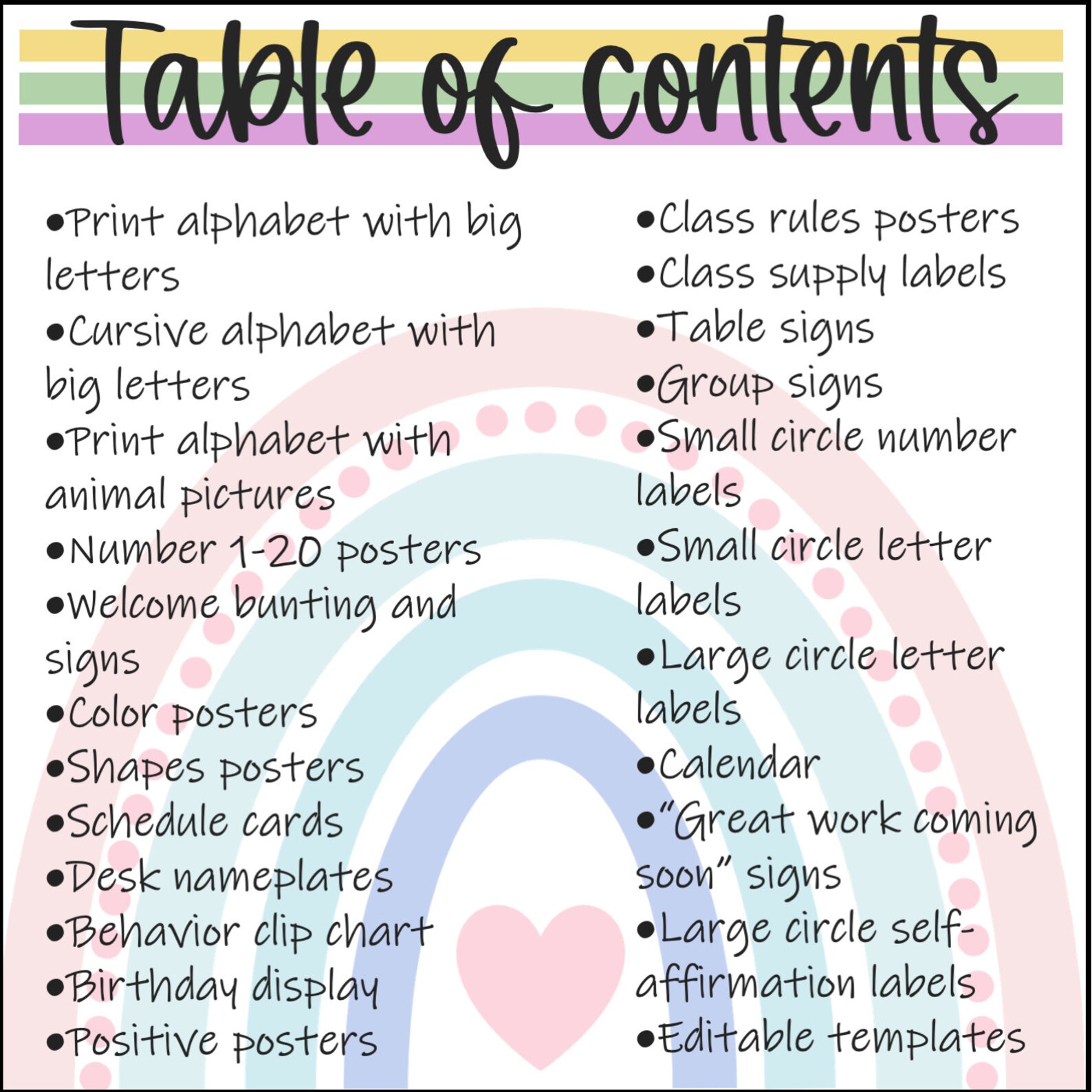 Pastel Rainbow Classroom Decor Calming Classroom Decor - Etsy