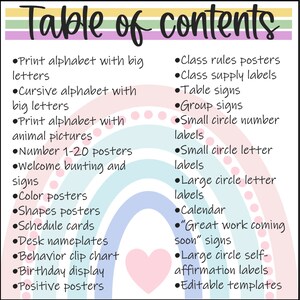 Pastel Rainbow Classroom Decor: Calming Printables Bundle (digital ...