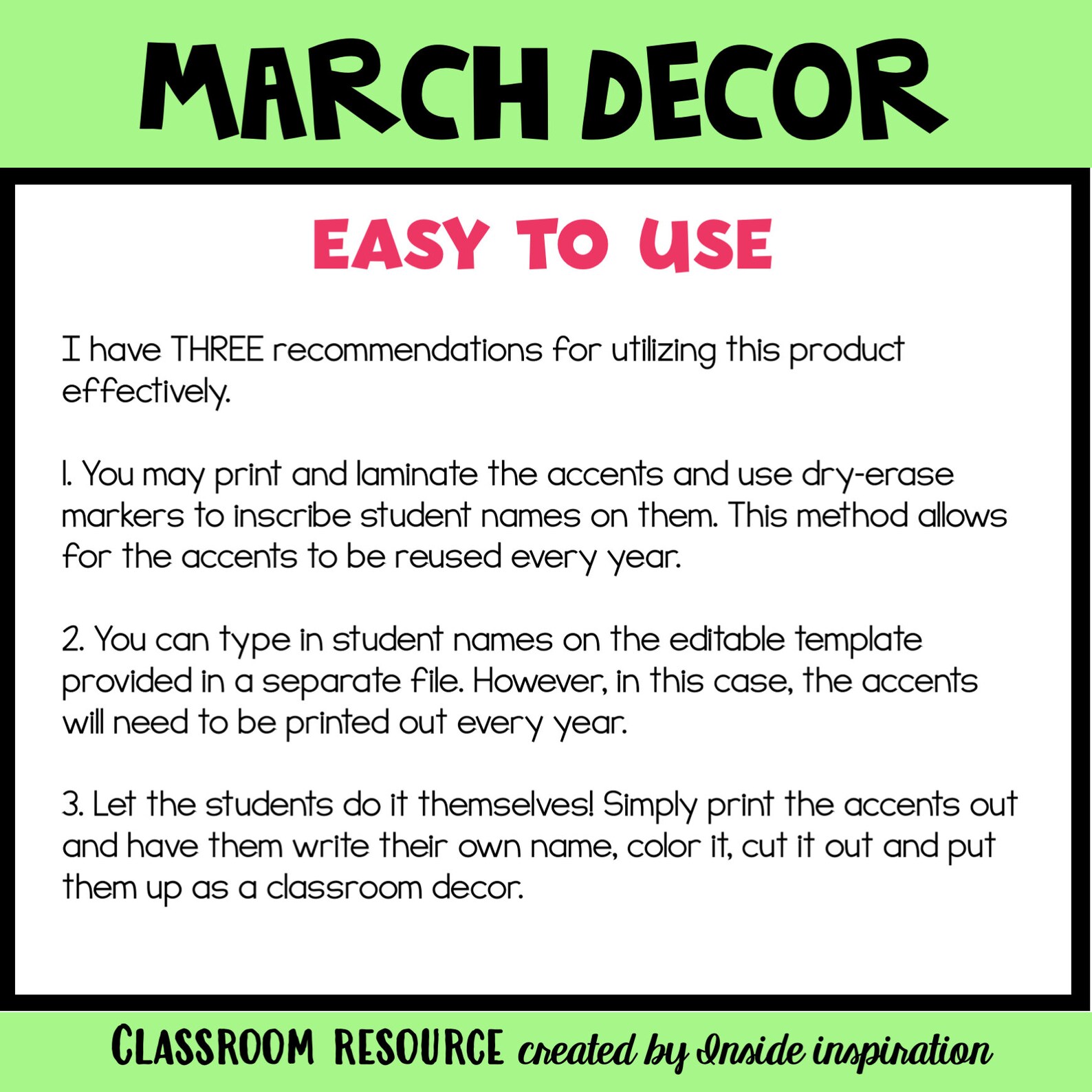 Clover Themed Monthly Classroom Decor Bulletin Board Idea-february - Etsy