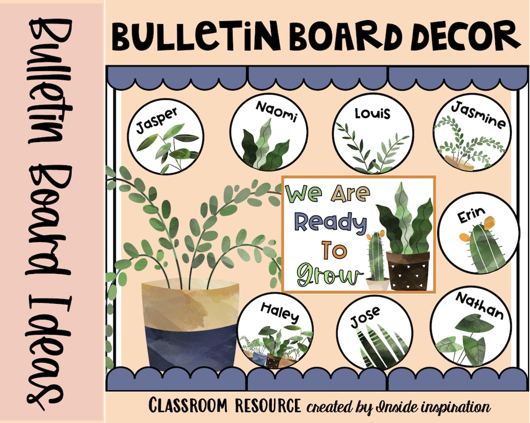 Back to School Bulletin Board We Are Ready to Grow Plant-themed Door ...