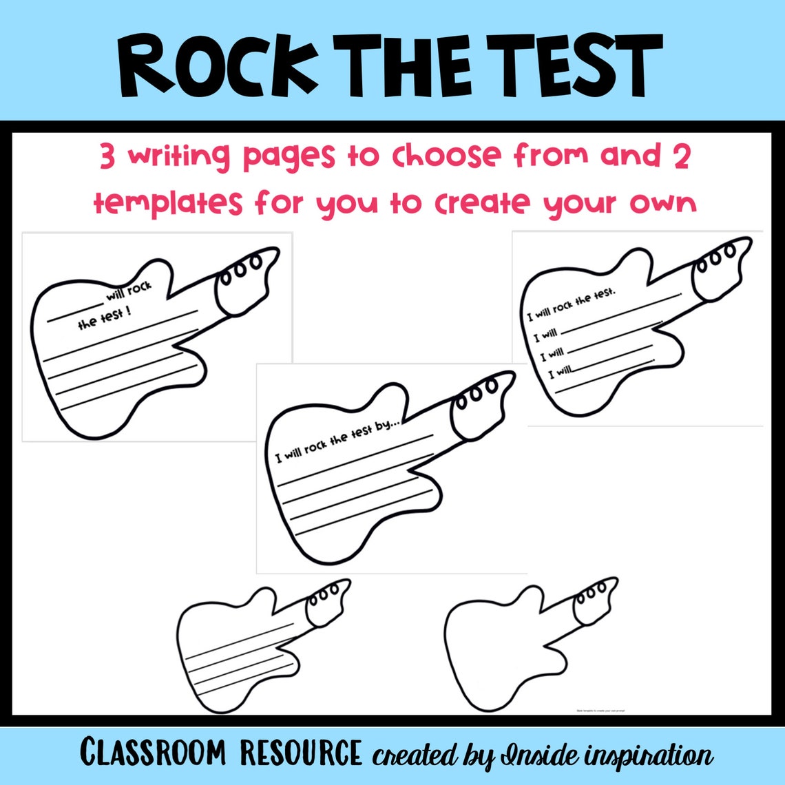We Will Rock the Test Bulletin Board Idea Test Motivation - Etsy