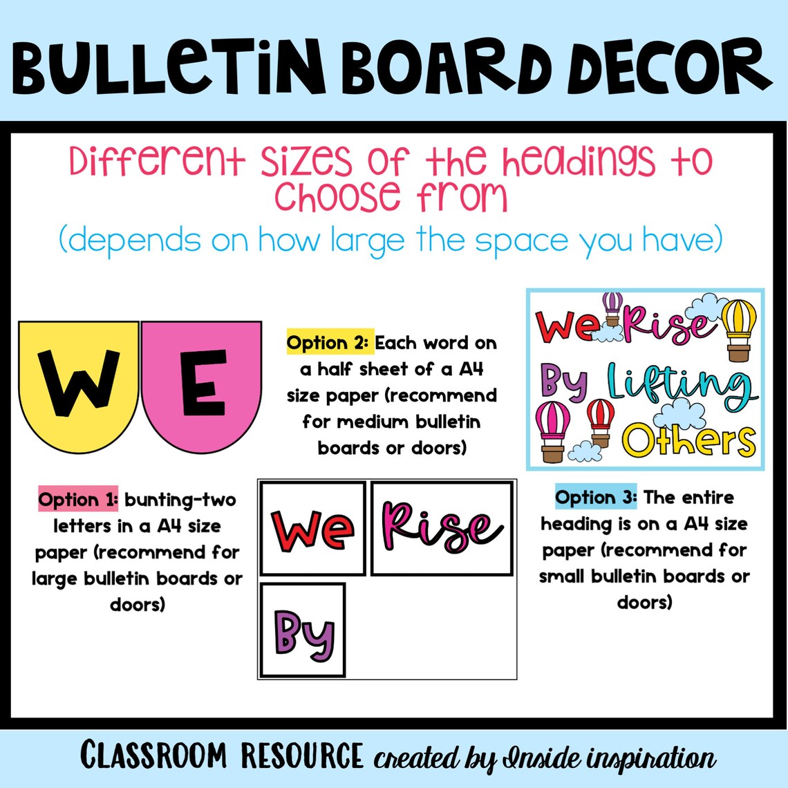 Back to School Hot Air Balloon Bulletin Board Idea and Door Decor - Etsy